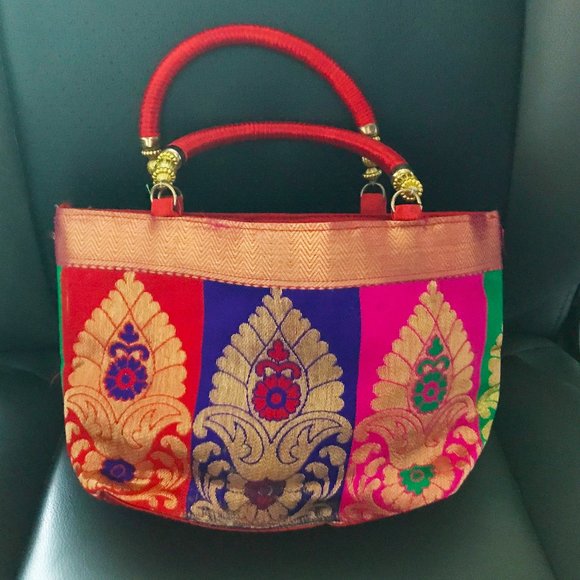 Bags | Multi Colored Recycled Sari Handbag | Poshmark